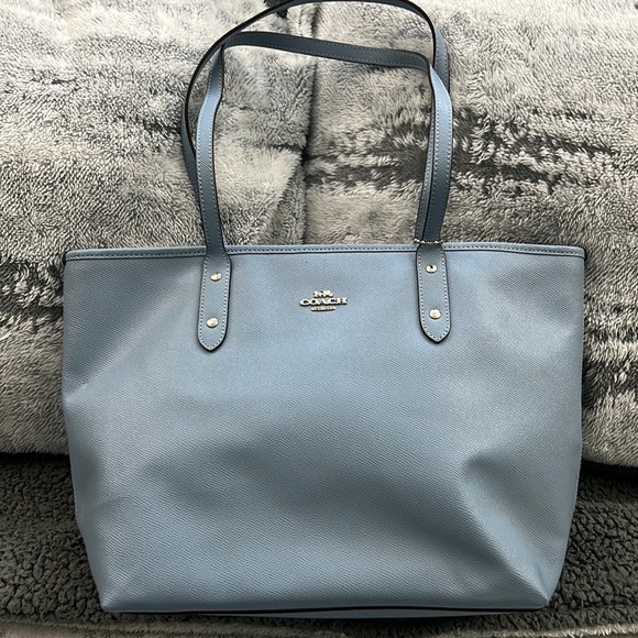 Coach | Bags | Coach Zip Tote Light Blue | Poshmark